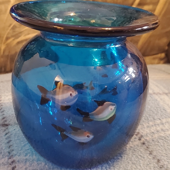 Murano | Art | Heavy Murano Art Glass Fish Aquarium Vase | Poshmark